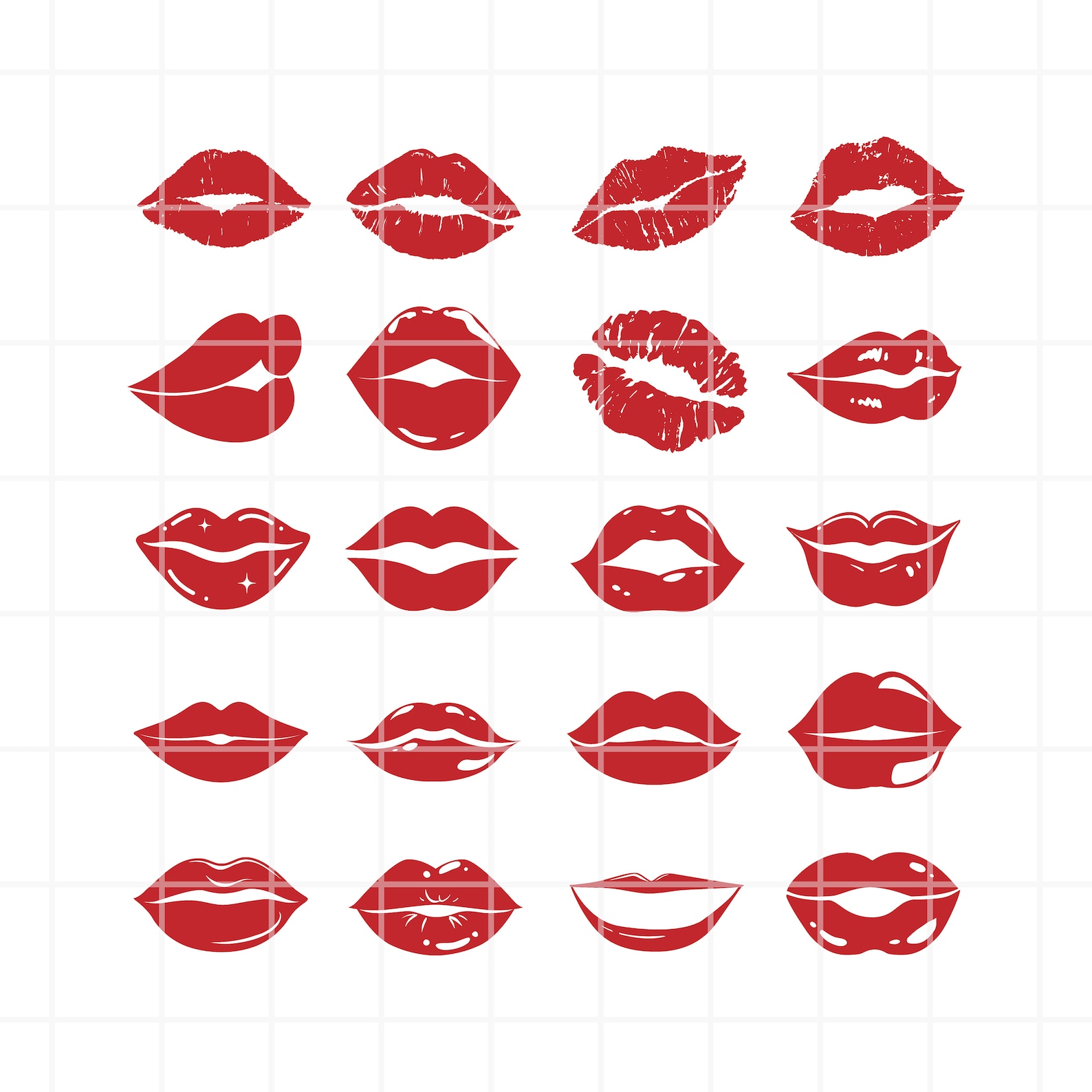 Lips SVG. Lips Png. Lips Clipart. Lips Cut File. Lips Cutting Set. Lips ...