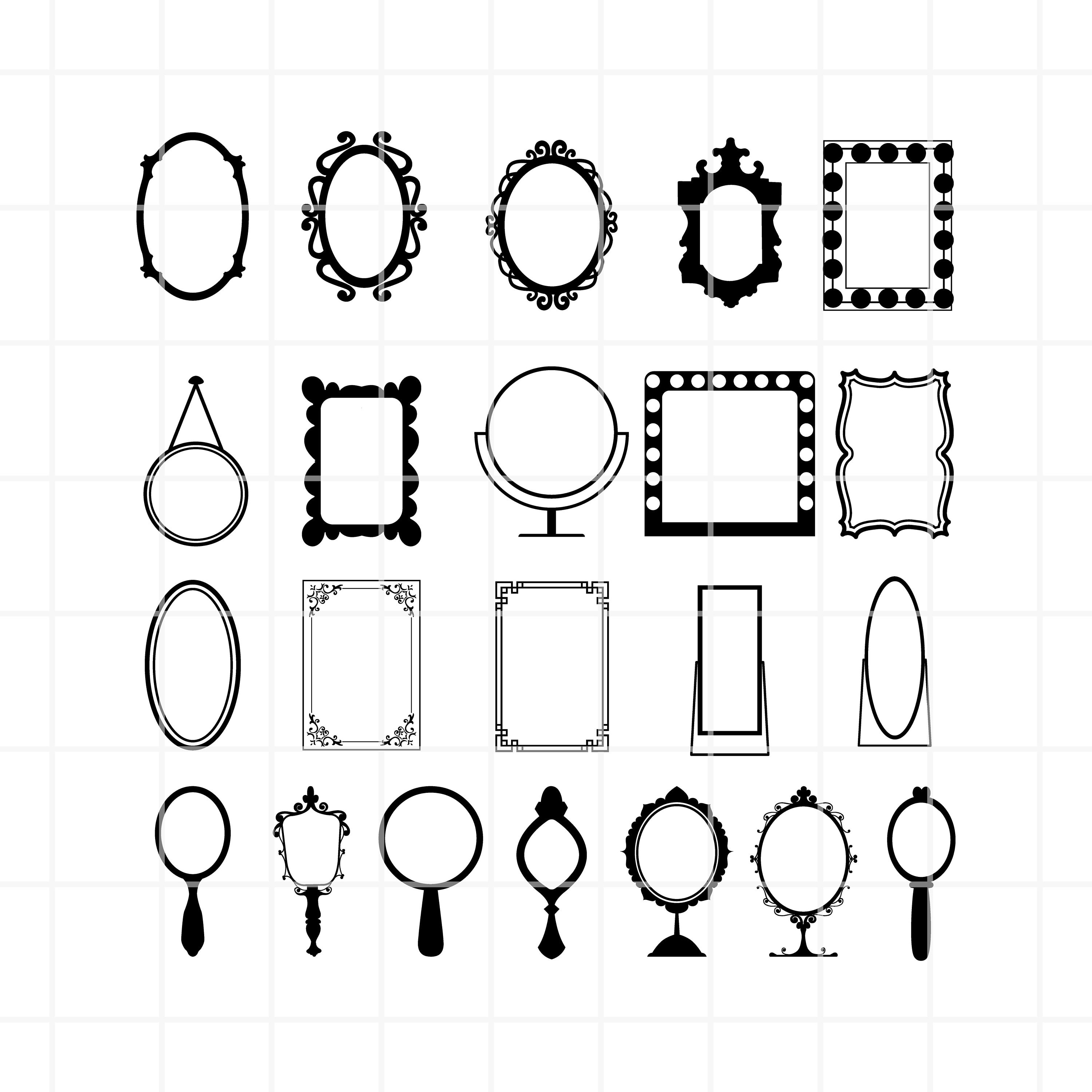 Mirror SVG. Mirror Png. Mirror Cut File. Mirror Clipart. Mirror Cricut ...