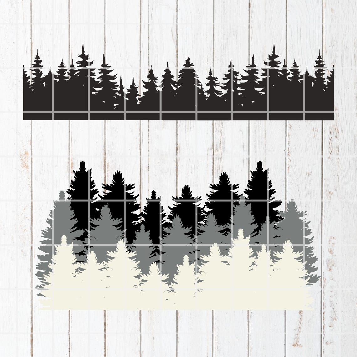 Forest Silhouette SVG Bundle, Tree Cut Files (digital Download) - Etsy