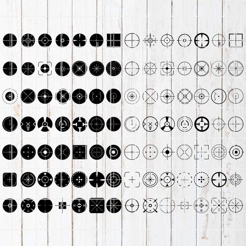 Crosshair SVG. Crosshair Png. Crosshair Cut File. Crosshair Clipart ...