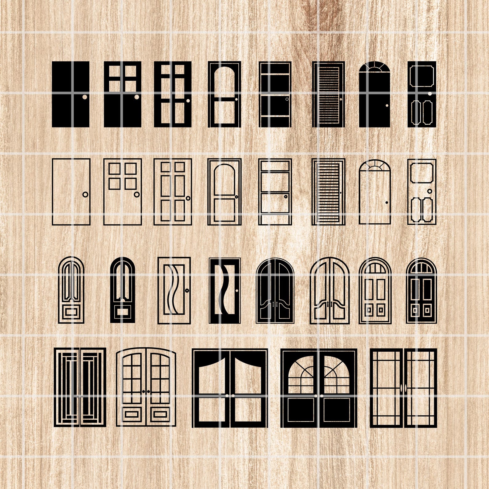 Door Silhouette SVG, PNG, JPG Clipart Bundle (digital Download) - Etsy ...