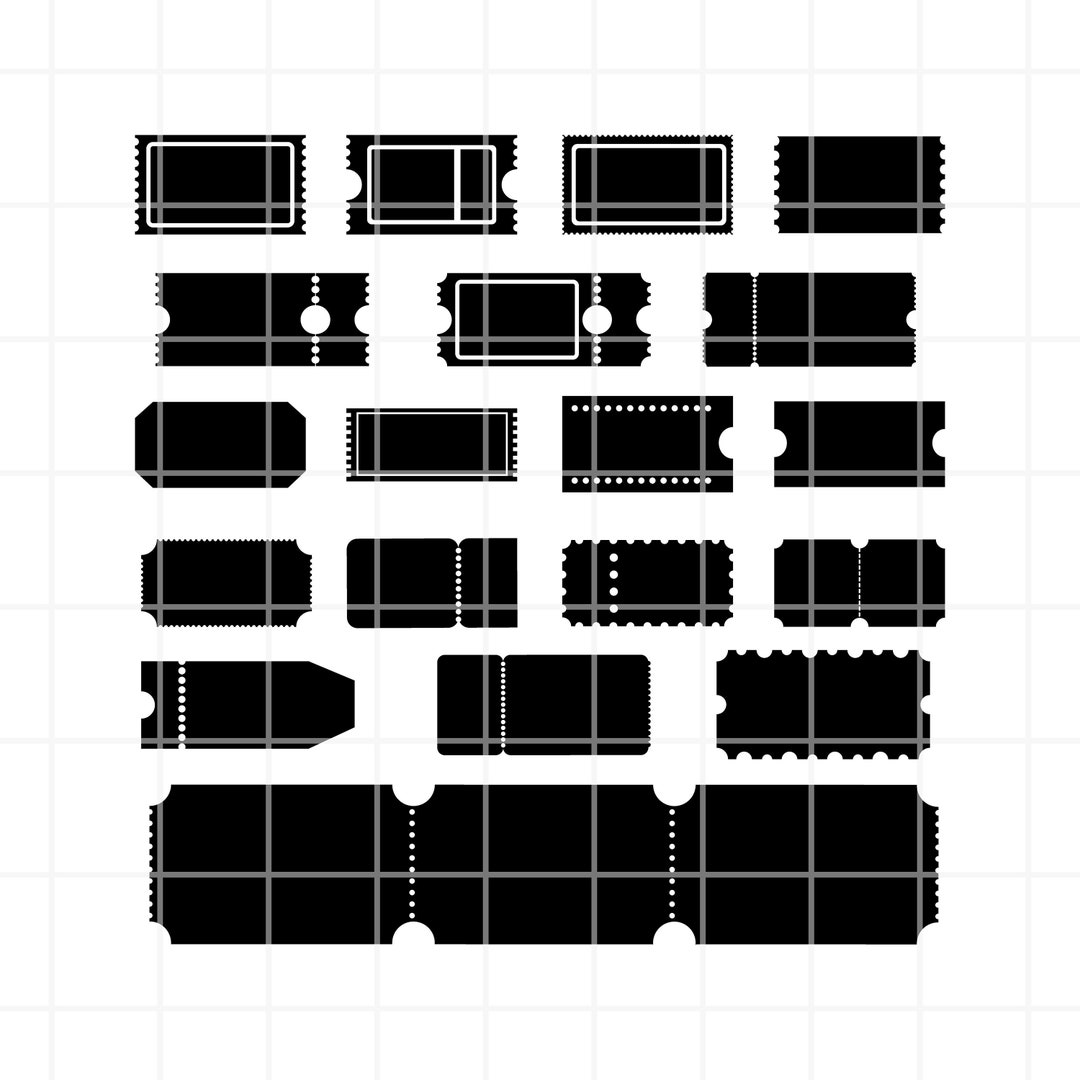 Ticket Svg. Coupon Cut File. Blank Ticket Clipart. Admission Ticket ...