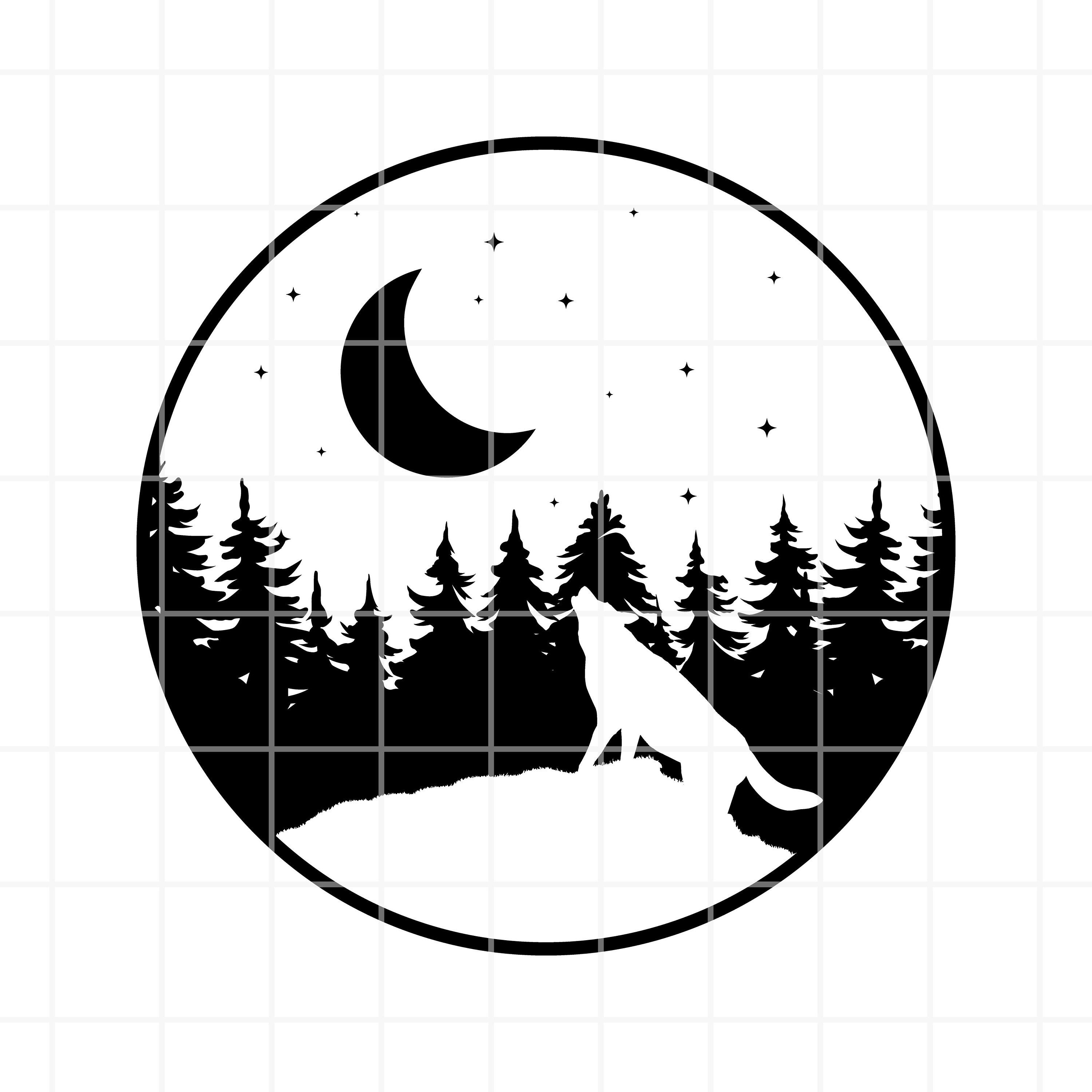 Loup hurlant SVG. Wolf hurlant fichier coupé. Clipart hurlant - Etsy France