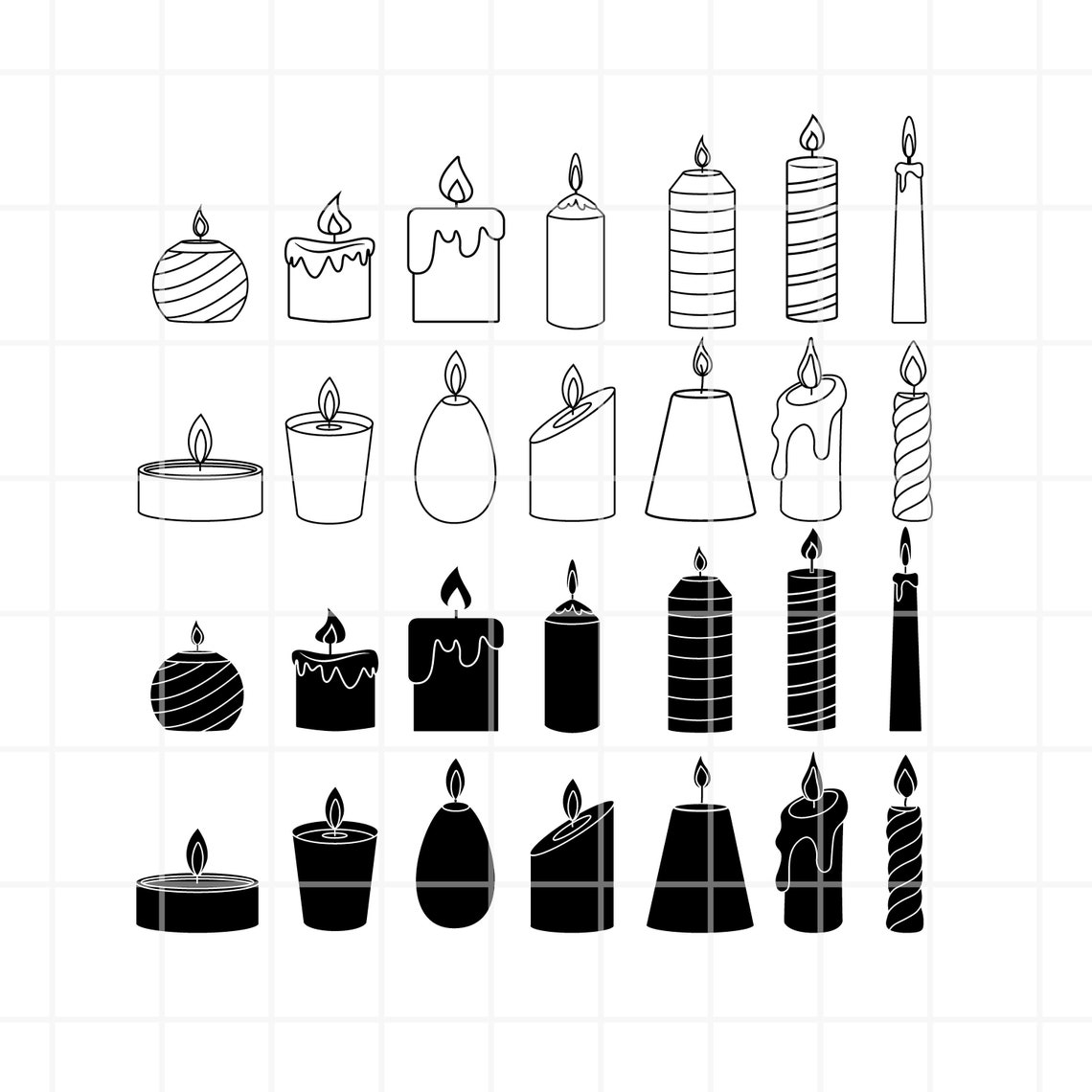 Candle SVG. Candle Png. Candle Clipart. Candle Cut File. Candle Cricut ...