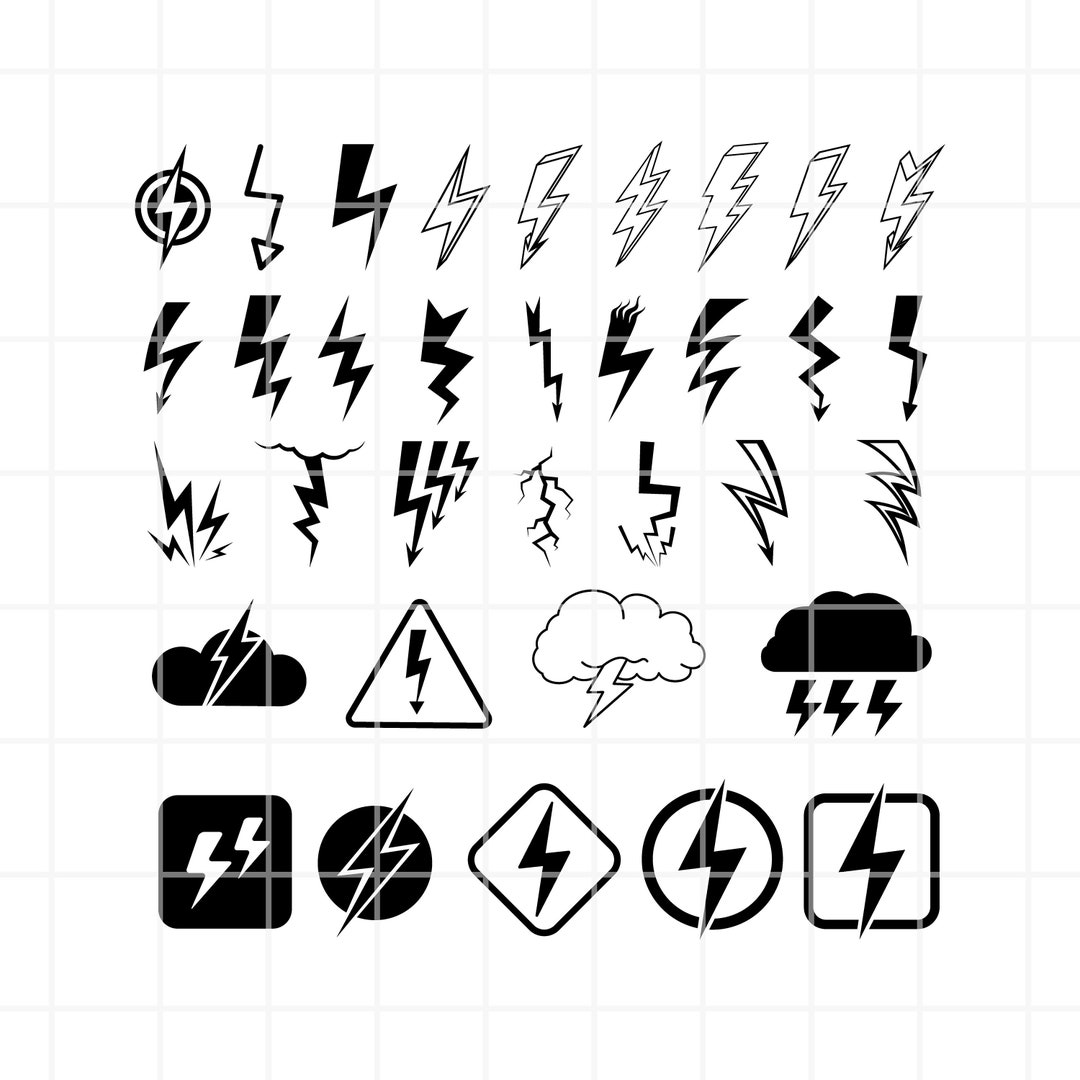 Lightning SVG, Lightning Png. Flash Svg Bundle, Lightning Bolt Svg ...