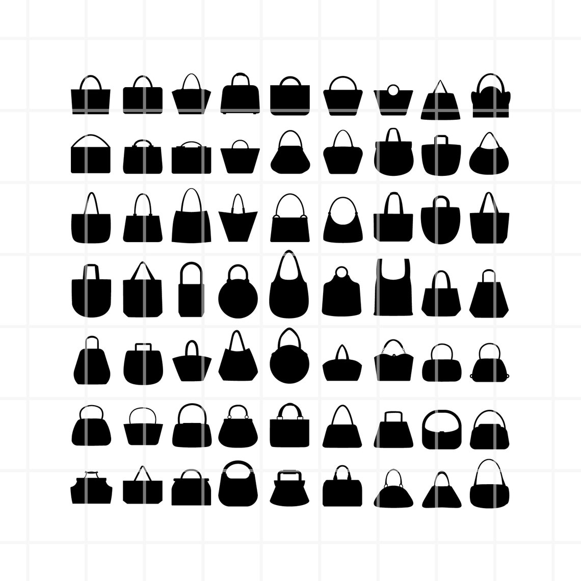Handbags Svg. Handbags Png. Handbags Cut File. Handbags Clipart ...