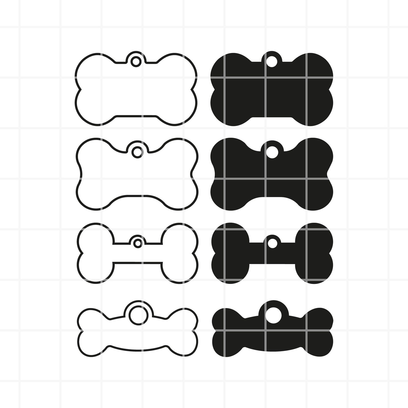 Dog Bone Tag SVG. Dog Bone Tag Png. Dog Bone Tag Cut File. Dog Bone Tag ...