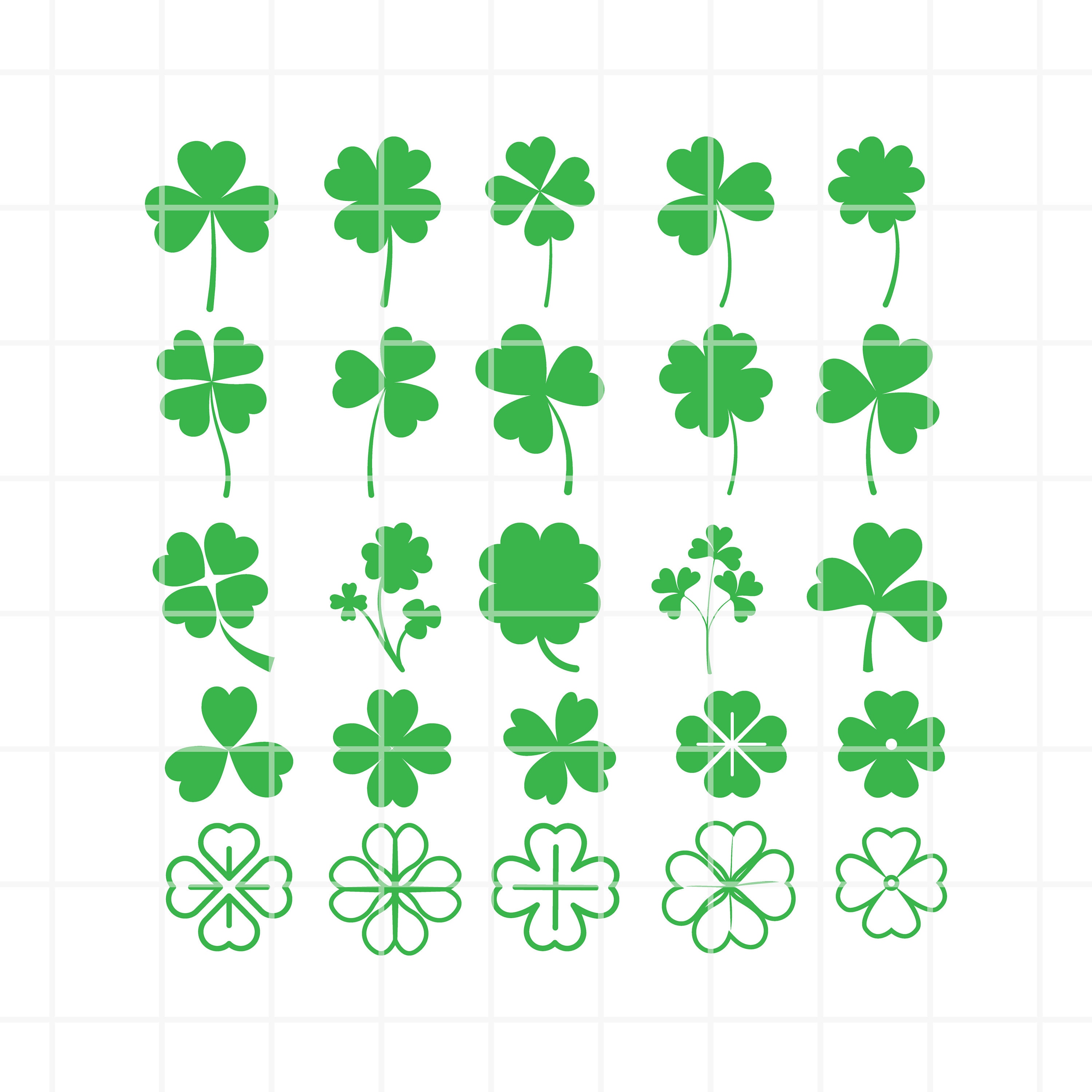 Clover SVG. Clover Clip Art. Shamrock SVG. Clover Cut Files for ...