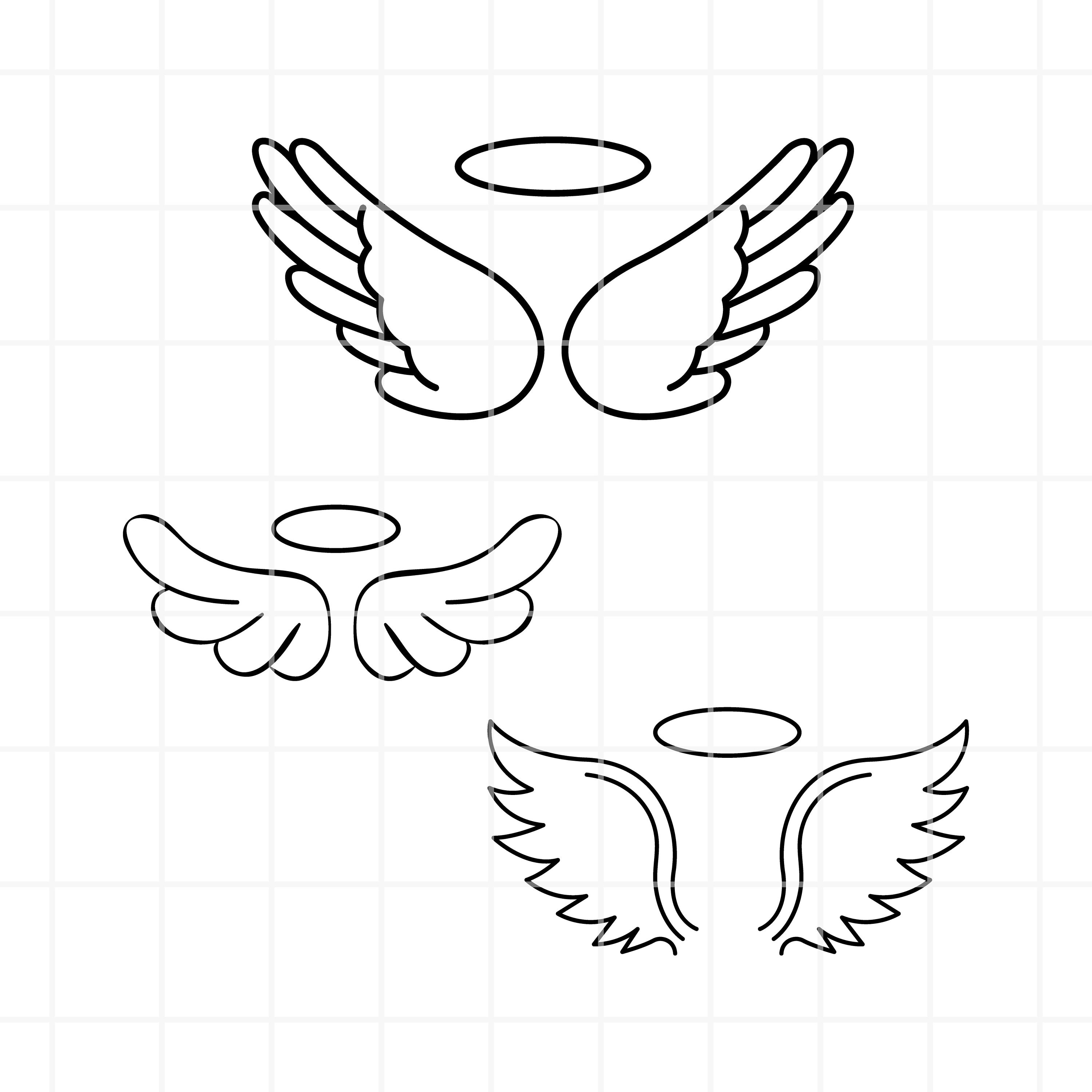 Simple Cartoon Angel Wings