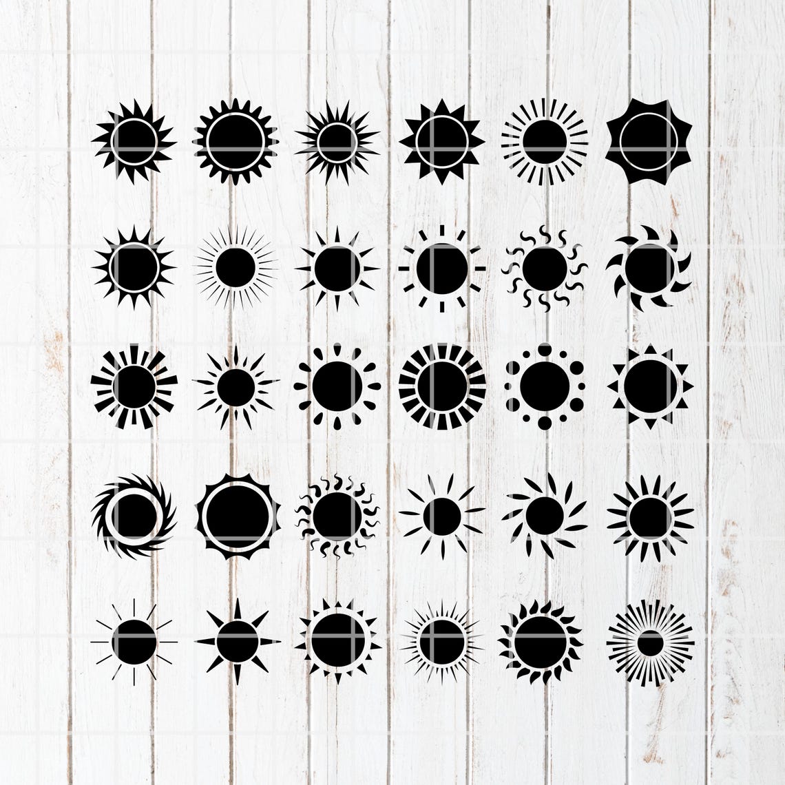 Cute Sun SVG Bundle, Sun Cut File, Clipart (digital Download) - Etsy