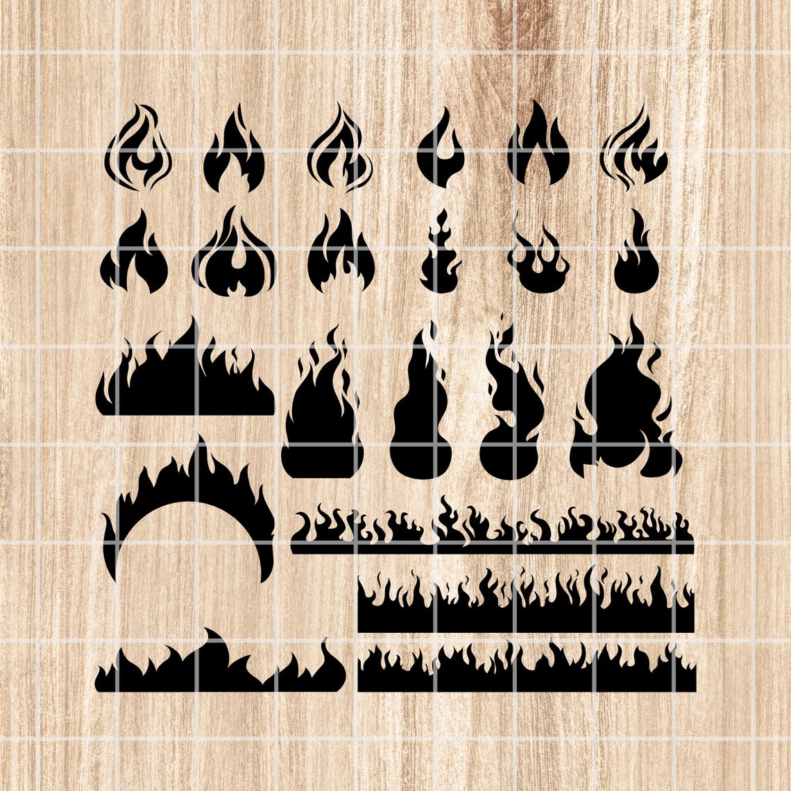 Fire SVG. Fire Png. Fire Clipart. Fire Cut File. Fire Cutting Set. Fire ...