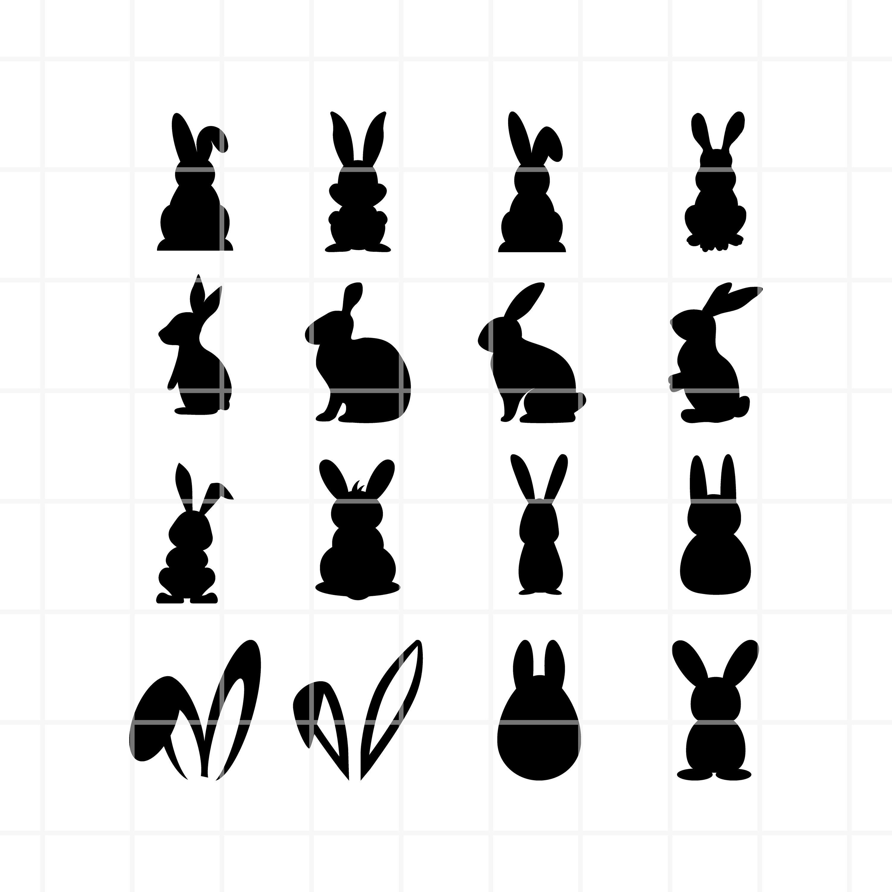 Easter Bunny Svg. Rabbit Easter Cut File. Bunny Clipart. Easter Cutting ...