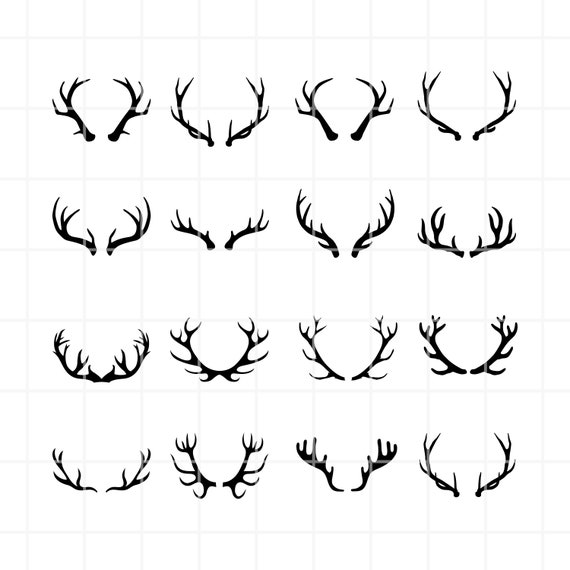 Horns SVG. Hunting Cut File. Deer Cutting Set. Horns Clipart. | Etsy