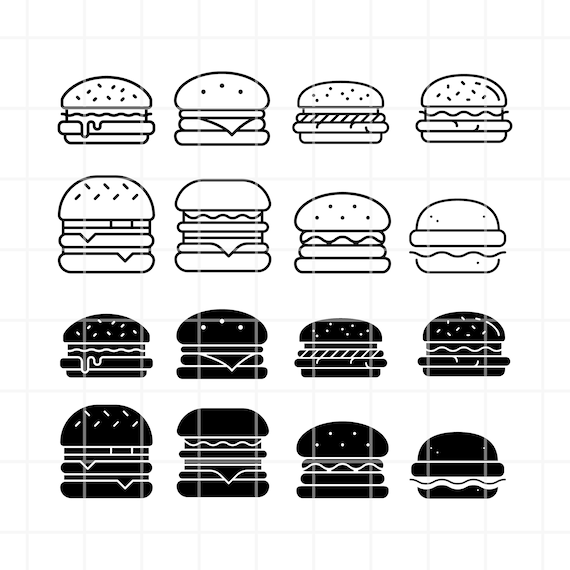 Burger Svg. Hamburger Svg. Burger Png. Hamburger Png. Burger - Etsy