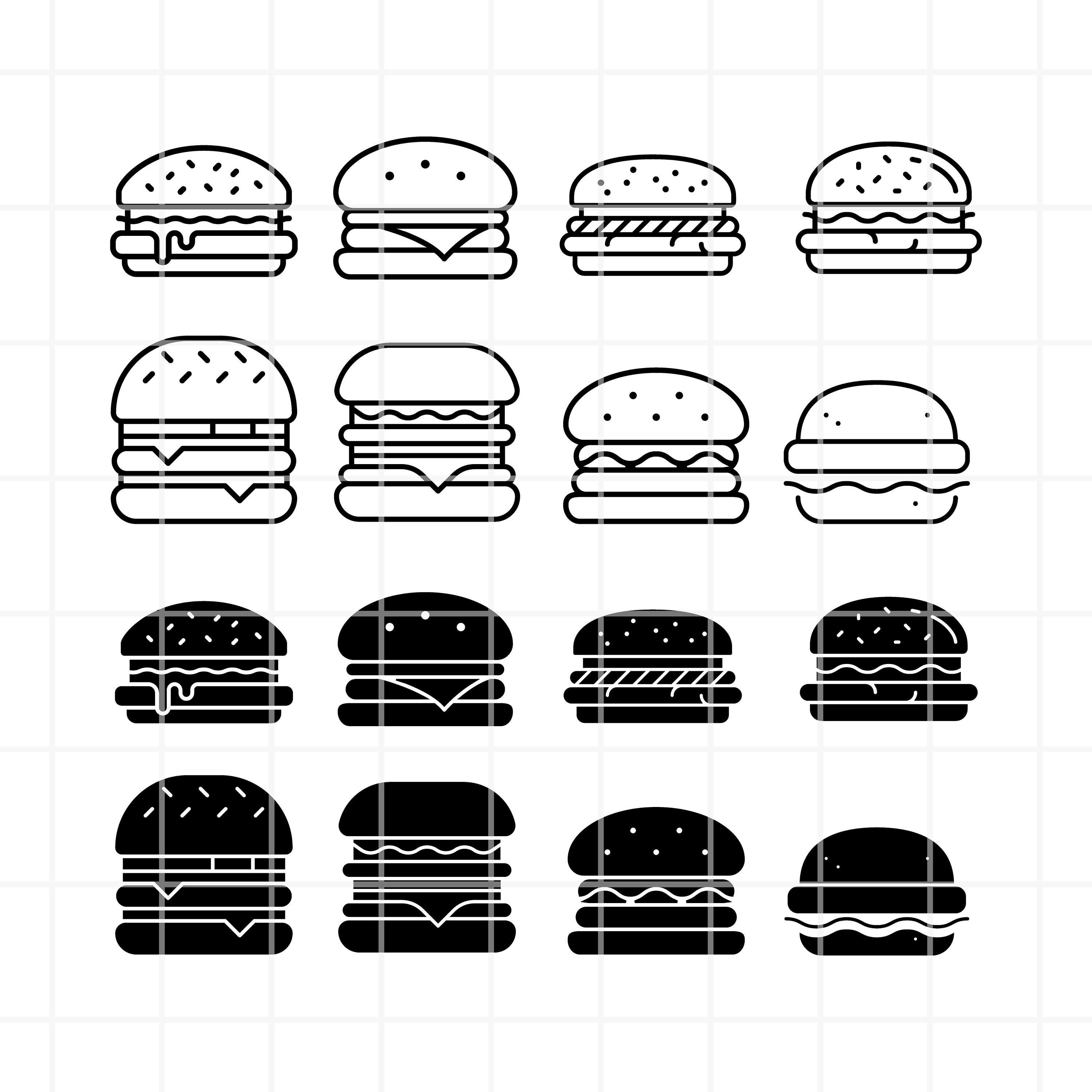 Burger Svg. Hamburger Svg. Burger Png. Hamburger Png. Burger Clipart ...