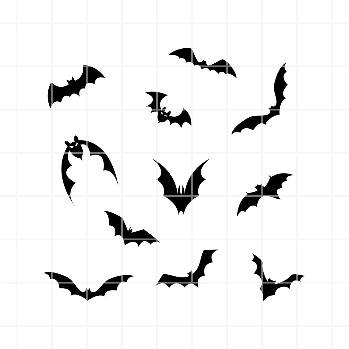 Bat SVG. Bat Png. Bat Clipart. Bat Cut File. Bat Cutting Set. Bat ...