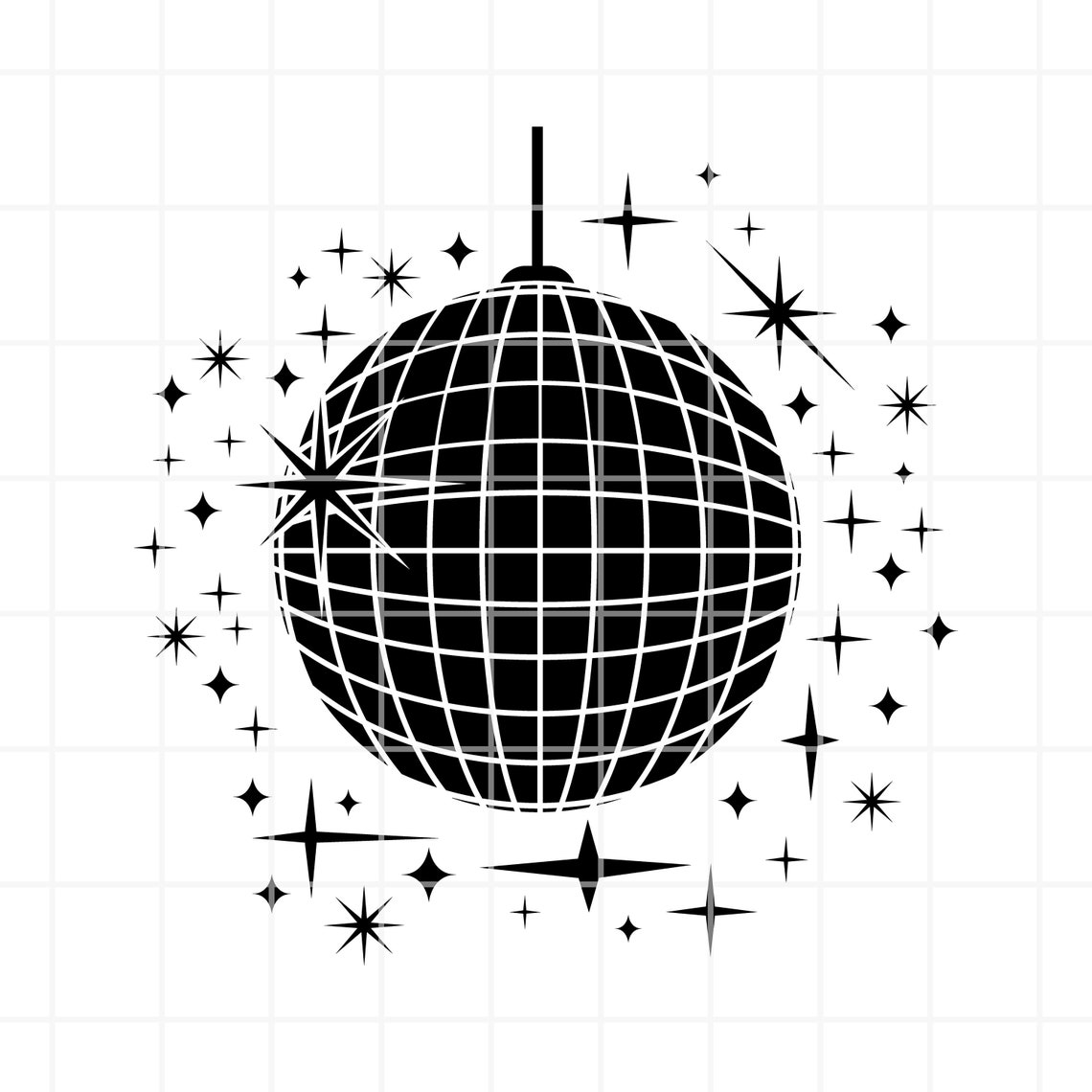 Disco Ball SVG. Disco Ball Png. Disco Ball Cut File. Disco Ball Clipart ...