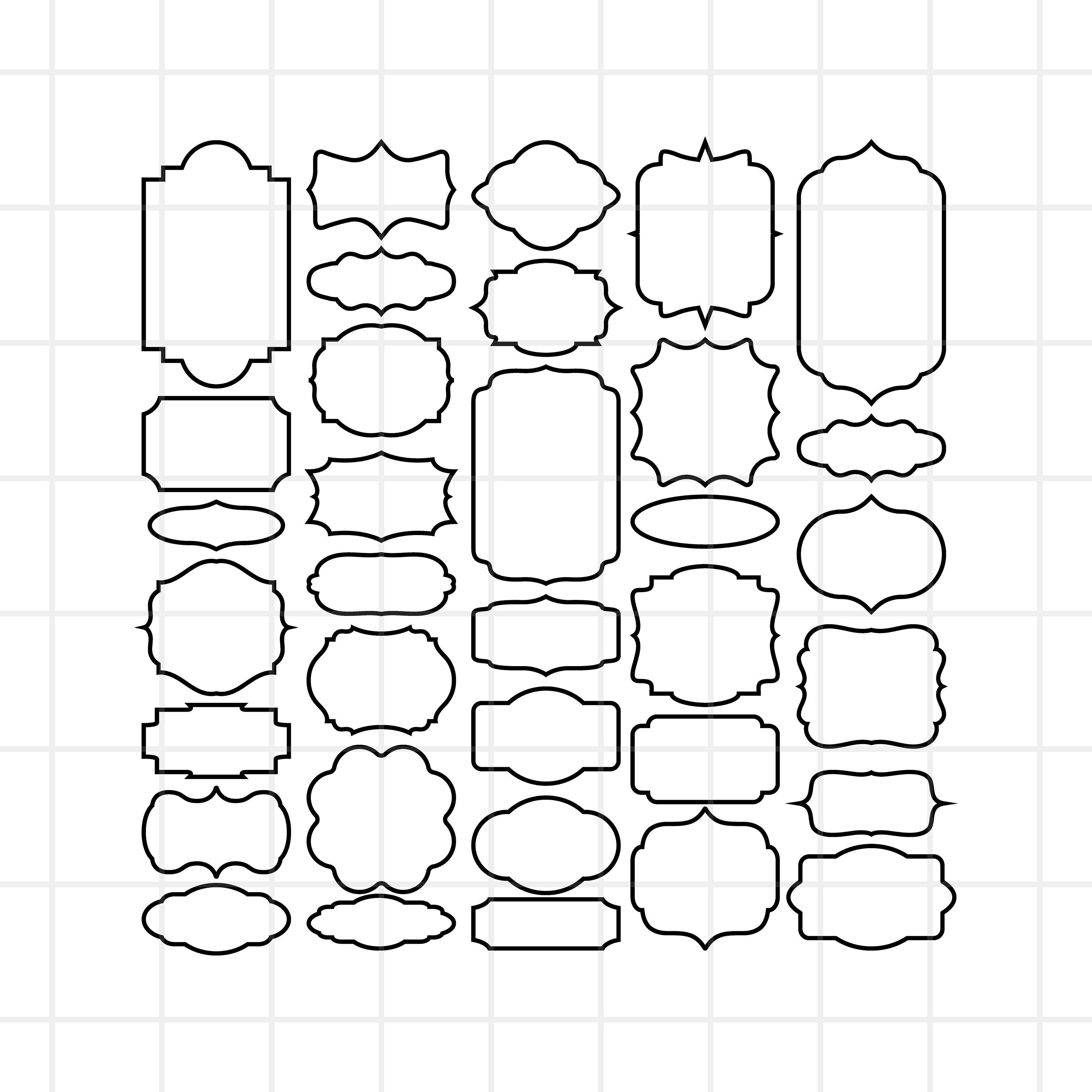 Frames SVG Clip Art Images Bundle set for cut. - Etsy España