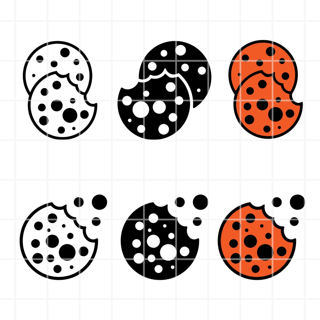 Chocolate Chip Cookies SVG Cut File, Clipart Set (digital Download) - Etsy