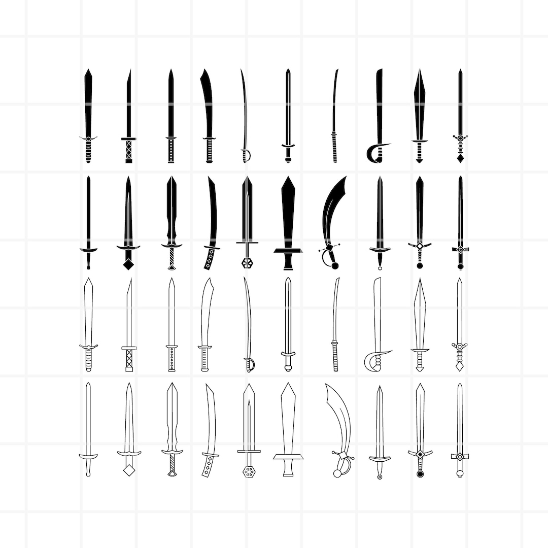 Sword Svg. Sword Png. Sword Clipart. Sword Cut File. Sword Cutting Set ...