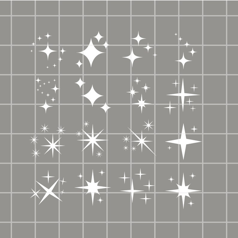 Sparkle SVG Clipart Bundle – Cut Files, Vector Graphics (digital ...