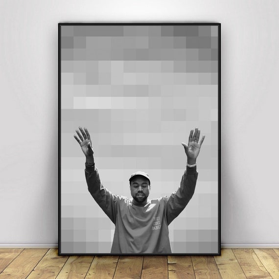 Kanye West Print Kanye West Poster Hip Hop Art Kanye West Art | Etsy