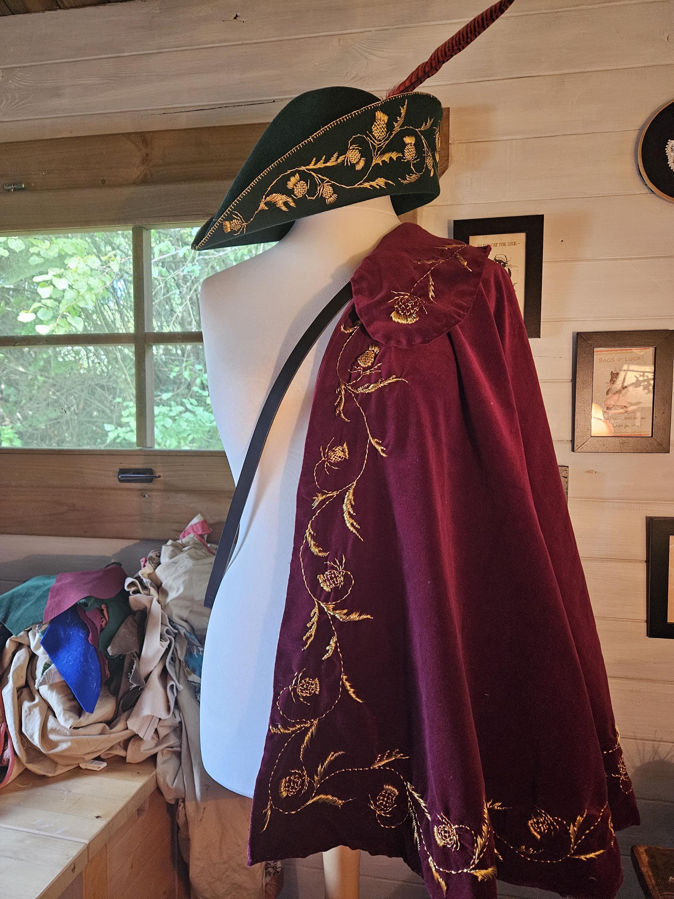 Custom Embroidered Short Half Cape/ Fencing Cape, Made to Order - Etsy