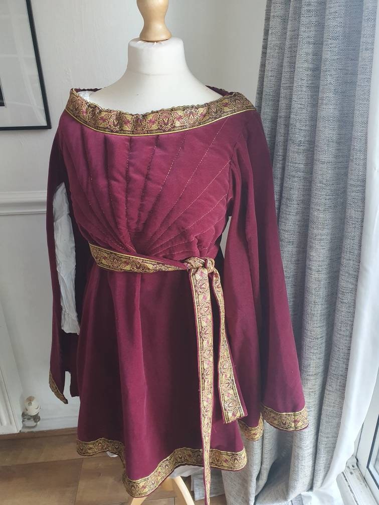 Custom Made to Order Medieval Houpelande Tunic With Split Sleeves - Etsy