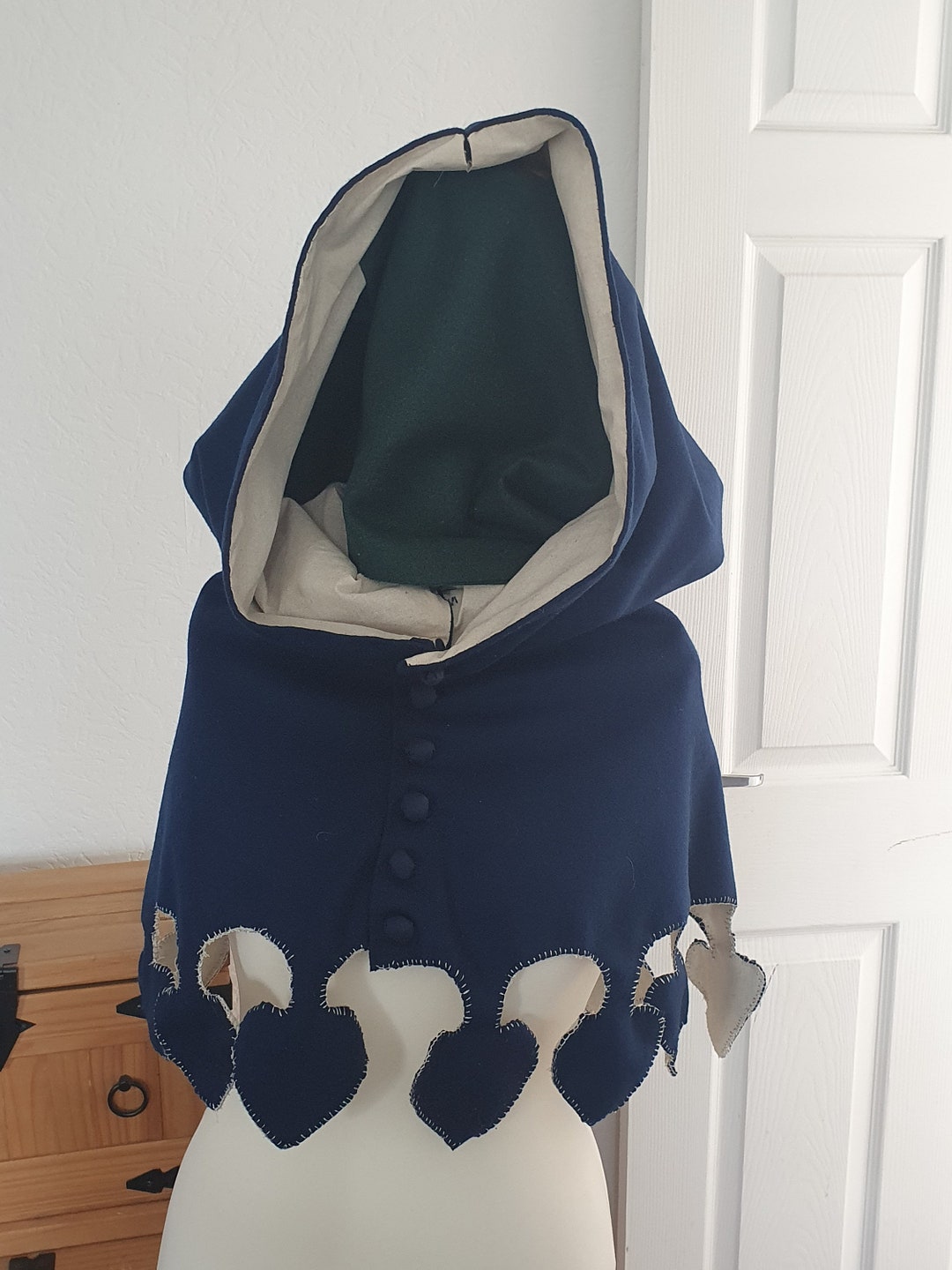 Custom Embroidered Medieval Hood MADE TO ORDER - Etsy