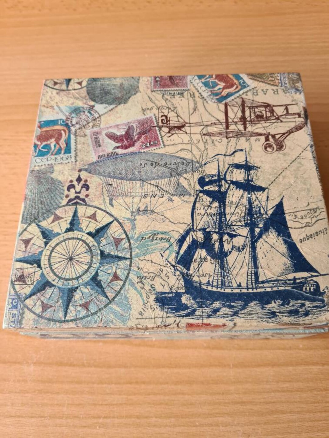 Nautical Wooden Box - Etsy