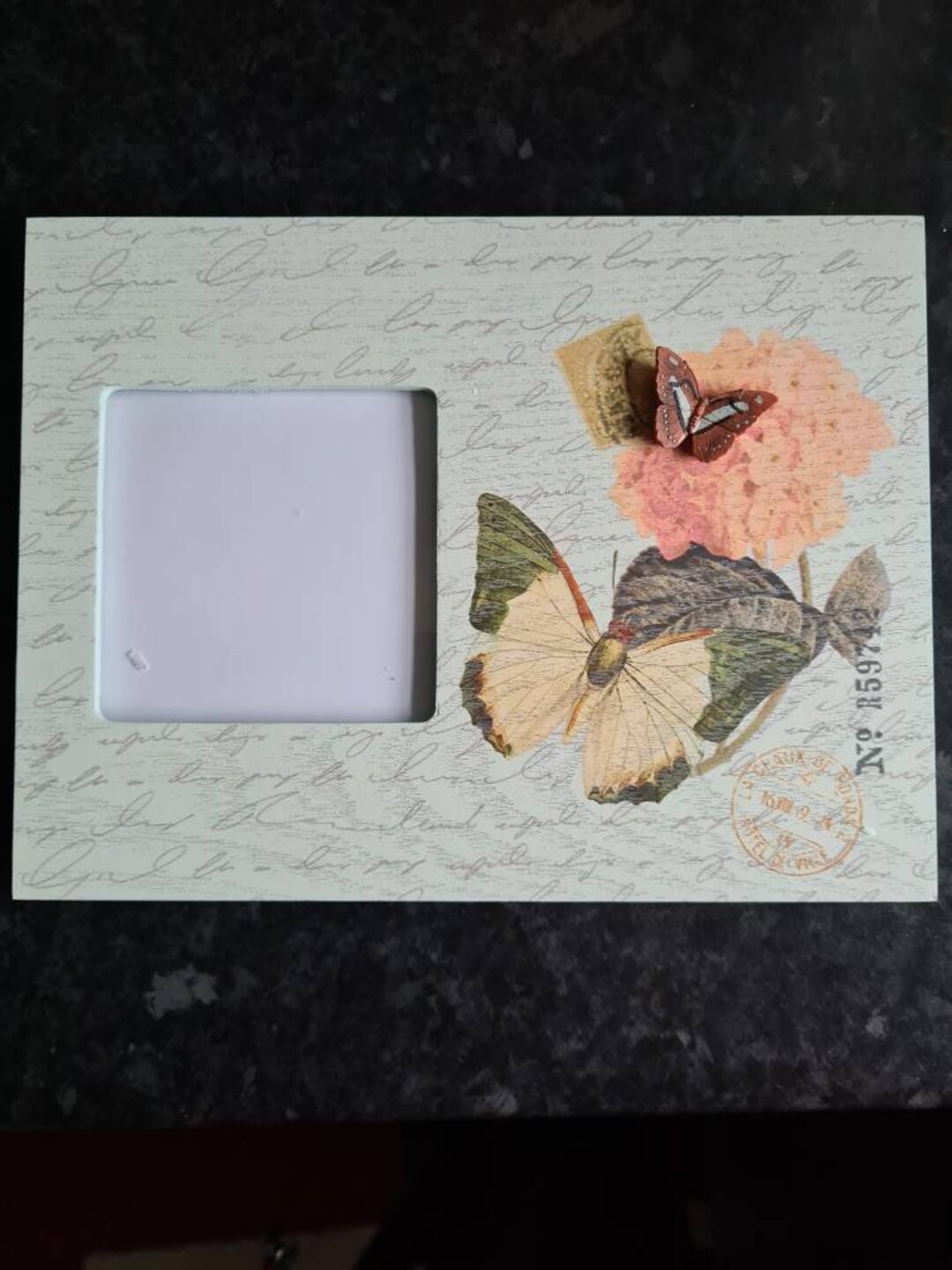 Butterfly Decorated Picture Frame - Etsy