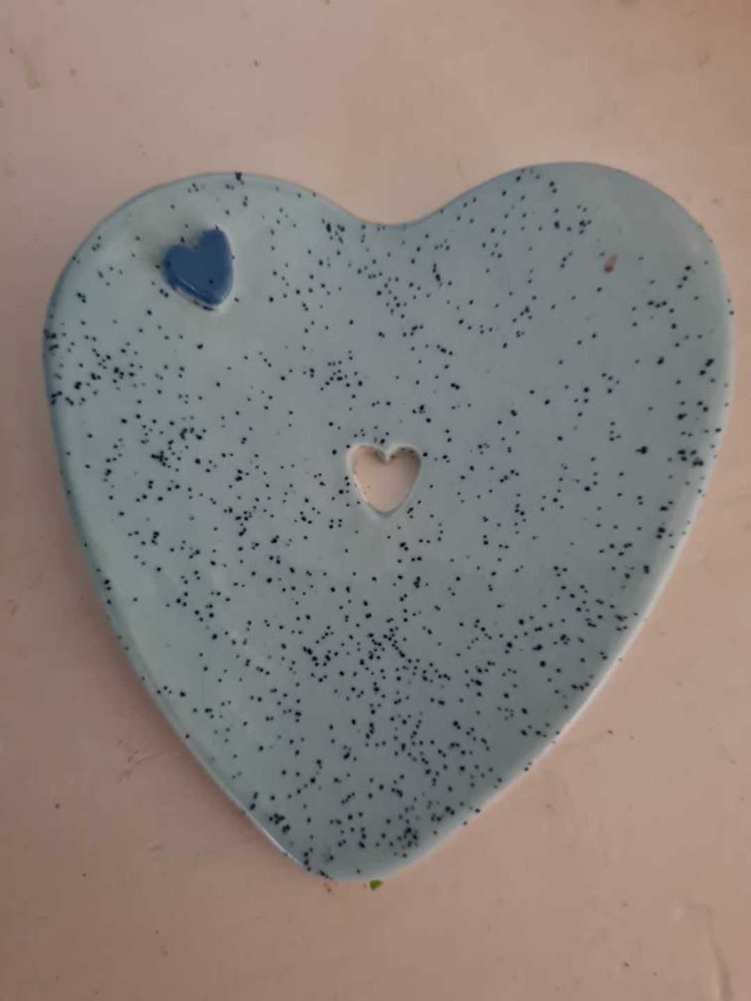 Blue Heart Trinket Dish - Etsy