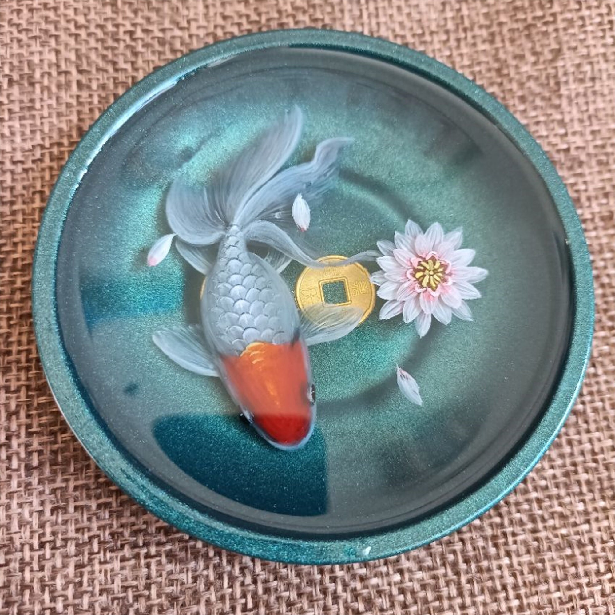 3D Resin Koi Painting: Stereoscopic Collection Art (9.5cm) - Etsy