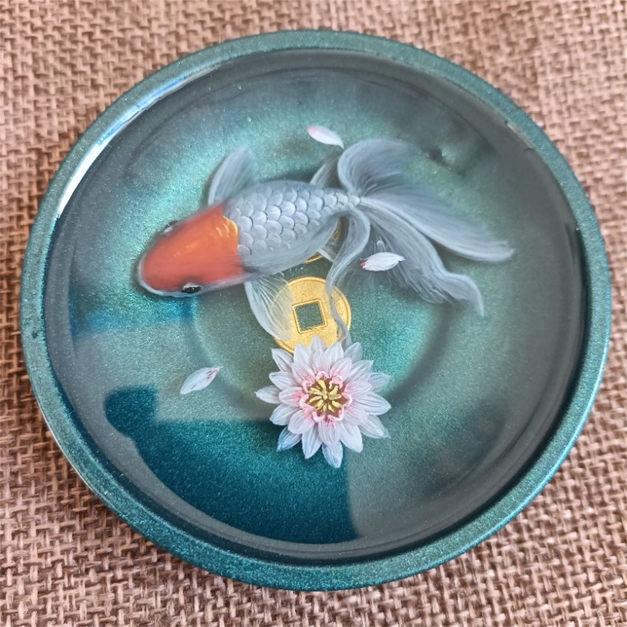 3D Resin Koi Painting: Stereoscopic Collection Art (9.5cm) - Etsy