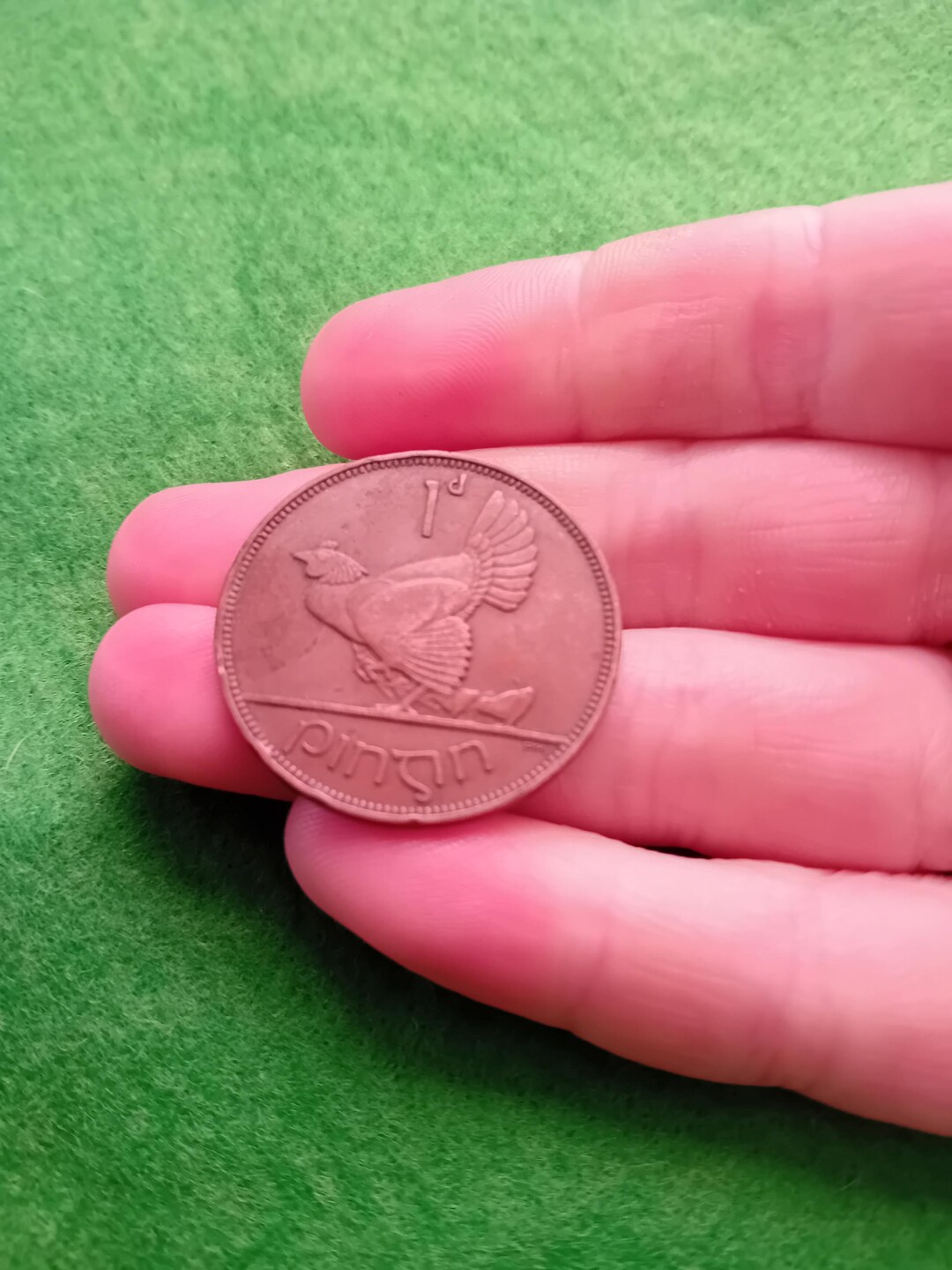 Vintage 1937 Irish Copper Coin Chicken With Chics, St Patrick's Day ...