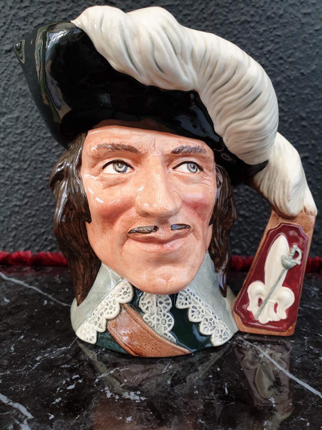 Vintage Large Royal Doulton Musketeer D'artagnan Character Toby Jug ...