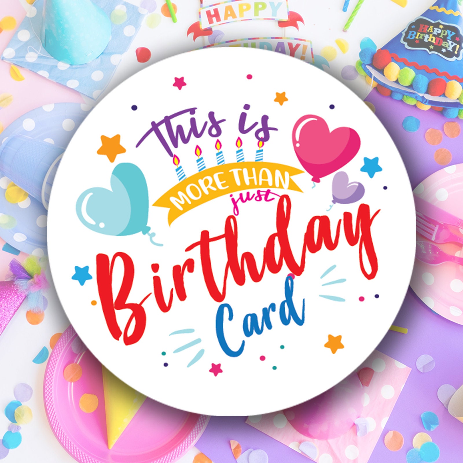 Birthday Stickers Happy Birthday Round Labels Address Printed - Etsy