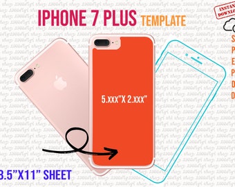 Iphone 8 Plus Case Template - Etsy