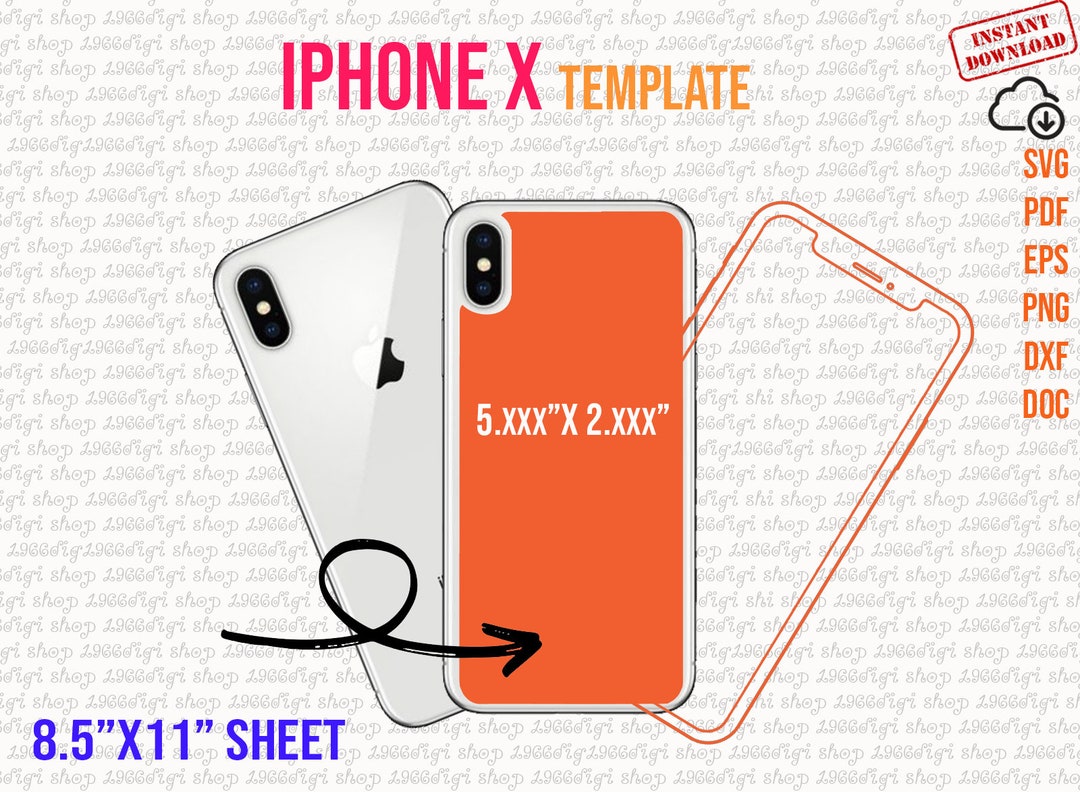 IPhone X Svg, iPhone X Template, Phone X Svg, Phone X Template, Phone ...