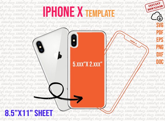 Iphone X Svg Iphone X Template Phone X Svg Phone X | Etsy