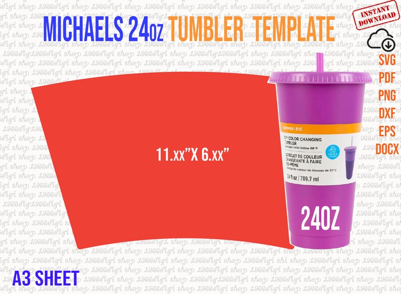 Michaels Cup Tumbler Template Bundle (digital Download) - Etsy