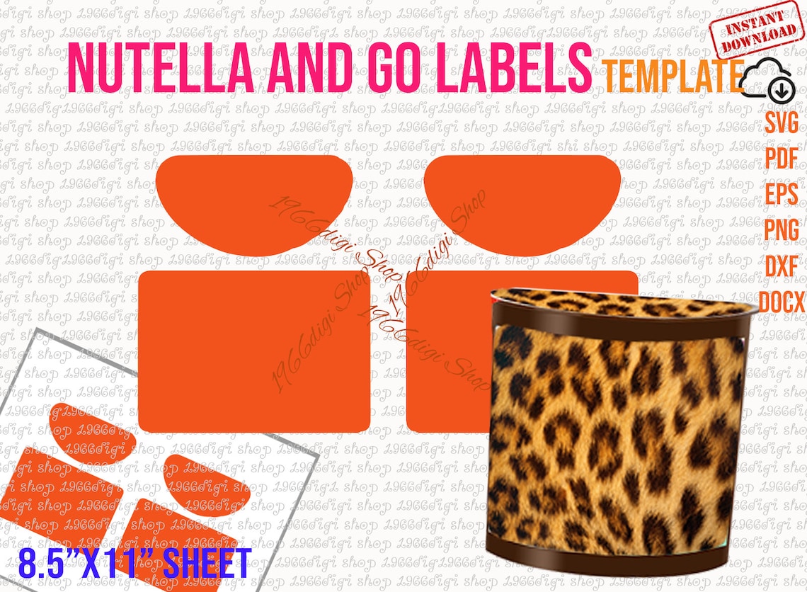 Nutella and Go Labels Nutella and Go Sticker Nutella and Go - Etsy ...