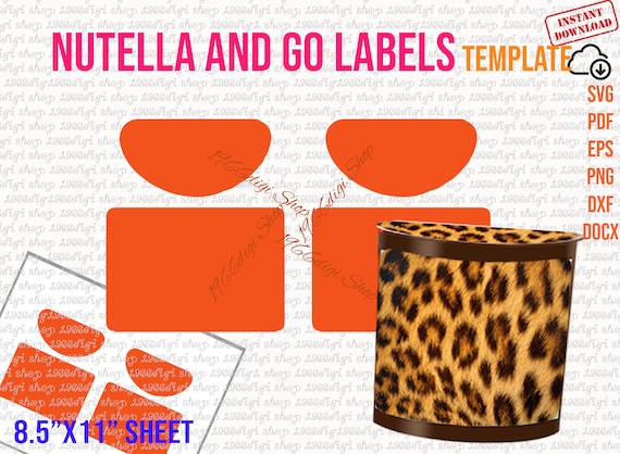 Nutella and Go Labels Nutella and Go Sticker Nutella and Go - Etsy