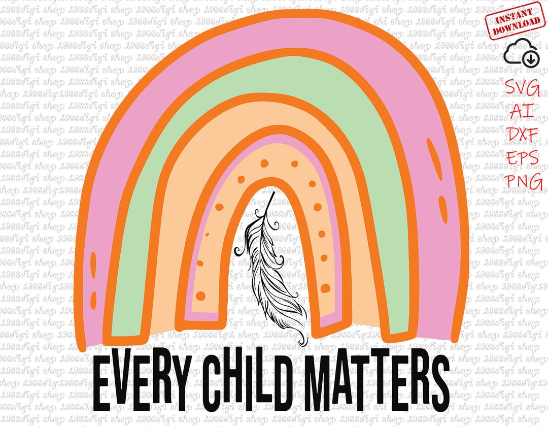 Every Child Matters Rainbow SVG: Indigenous Design (digital Download ...