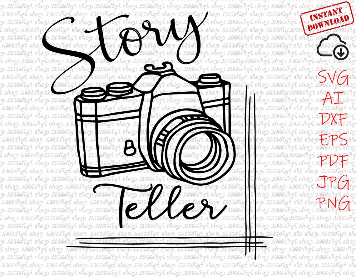 Story Teller Photography Svg Sublimation Design Svg - Etsy