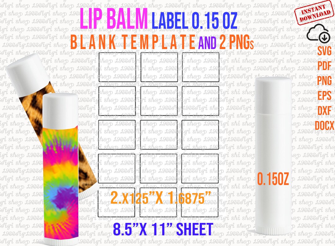 Lip Balm Label Template, Lip Balm Stickers, Lip Balm Labels Svg, Lip ...