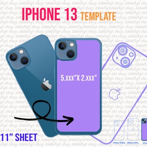 IPhone 13 Case Template: 8.5"x11" SVG, PDF (digital Download) - Etsy