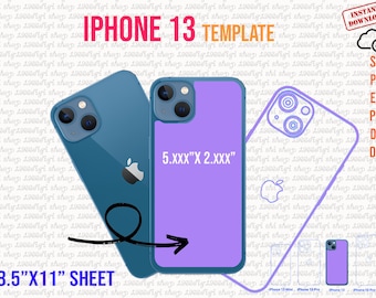 Iphone 13 Case Template | Etsy