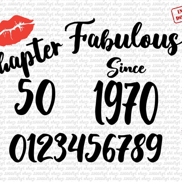 Fabulous Since Birth Year Template - Etsy