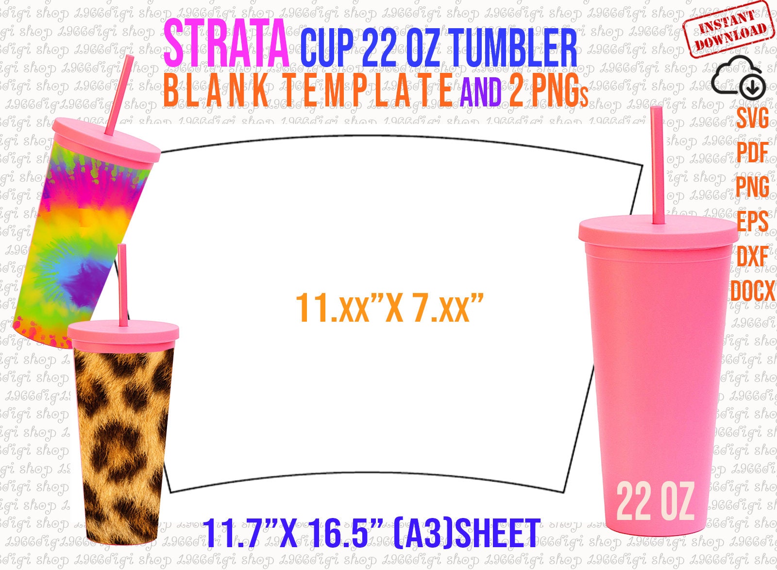 Strata 22 Oz Template, Full Wrap for Strata 22 Oz Template for Strata ...